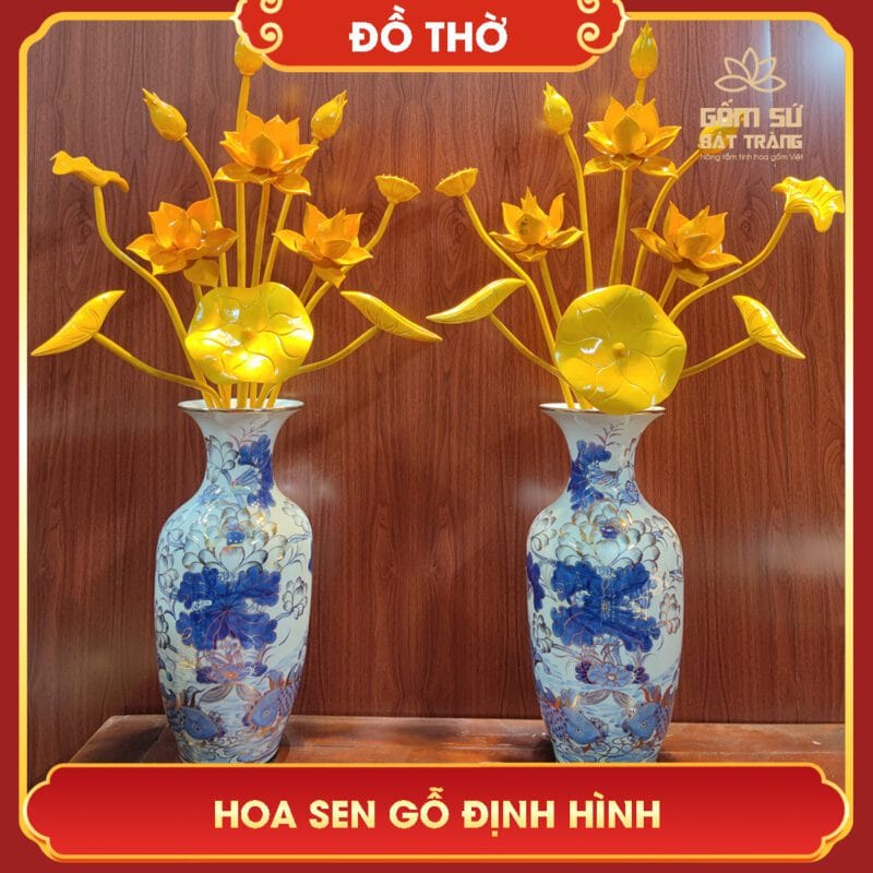 Hoa sen gỗ định hình