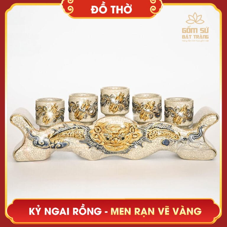 Kỷ ngai Rồng men rạn vẽ vàng